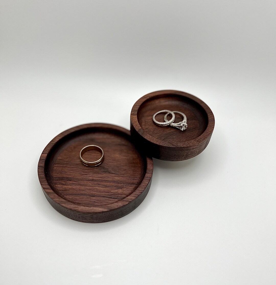 Plain Wood Ring Dish, Round Ring Dish, Walnut Ring Dish - Etsy