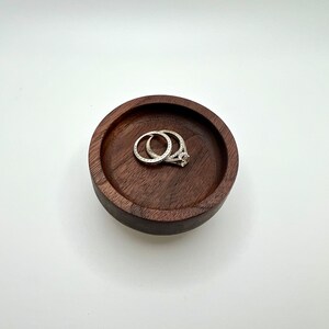 Plain Wood Ring Dish, Round Ring Dish, Walnut Ring Dish - Etsy