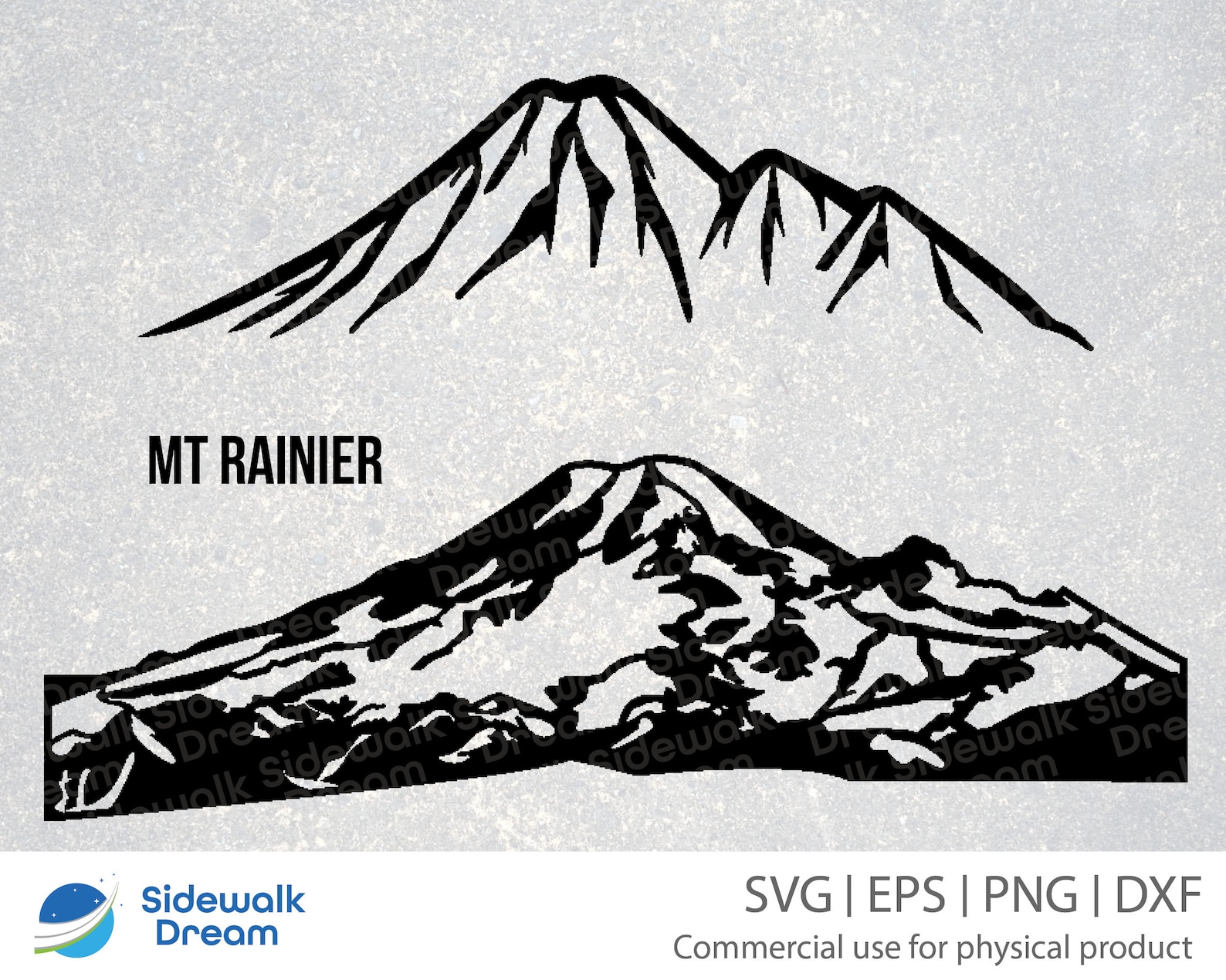 Mt Rainier Svg Mount Rainier Svg Mount Rainier SVG Outline - Etsy