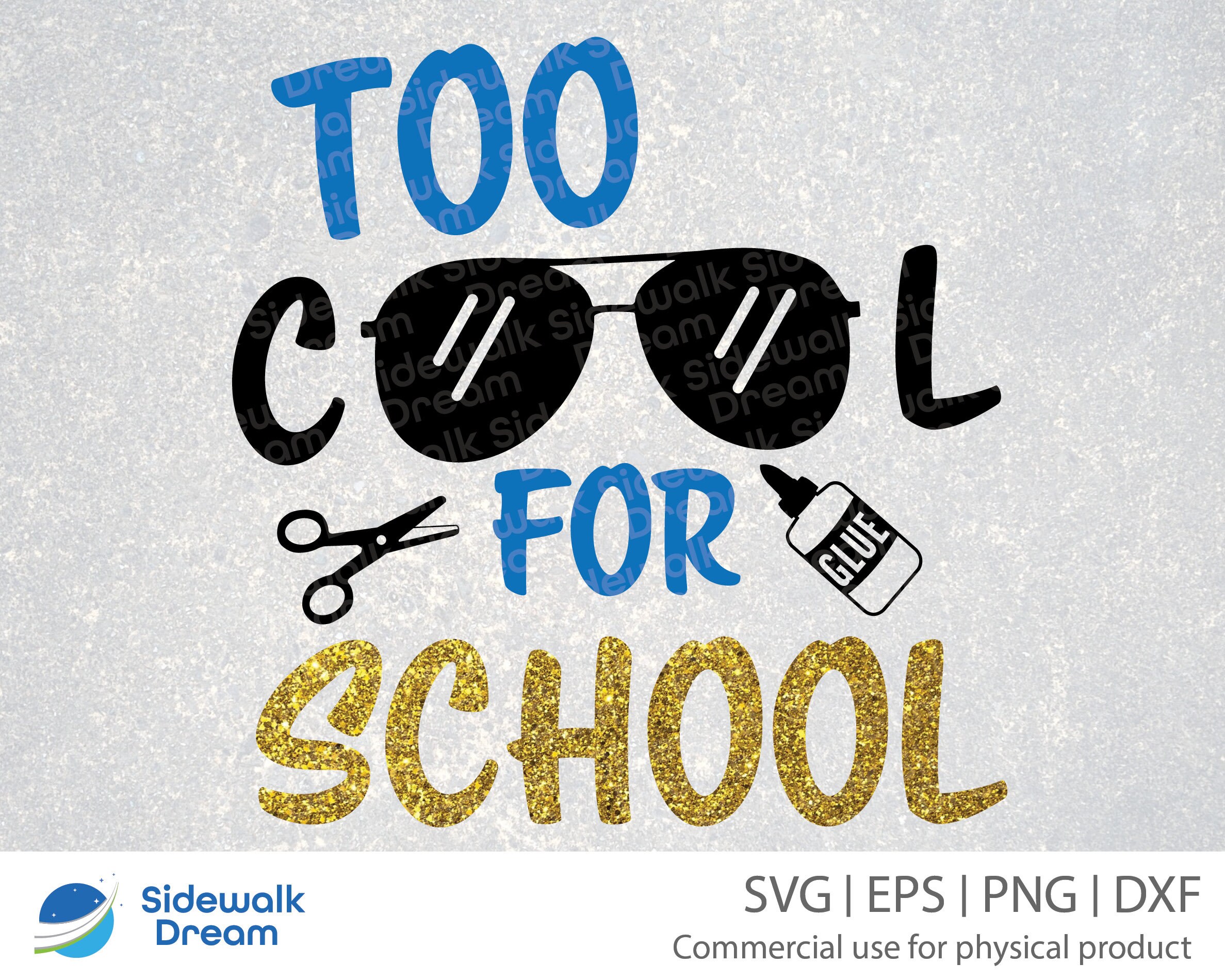 Too Cool for School Svg School Svg Back to School Svg - Etsy