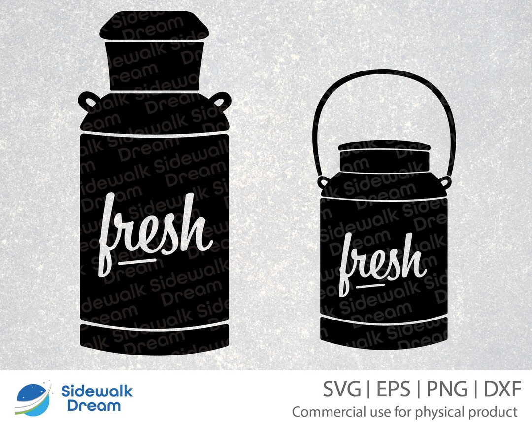 Milk Can Bundle Svg Milk Can Svg Fresh Milk Svg Farmhouse Milk Svg Milk ...