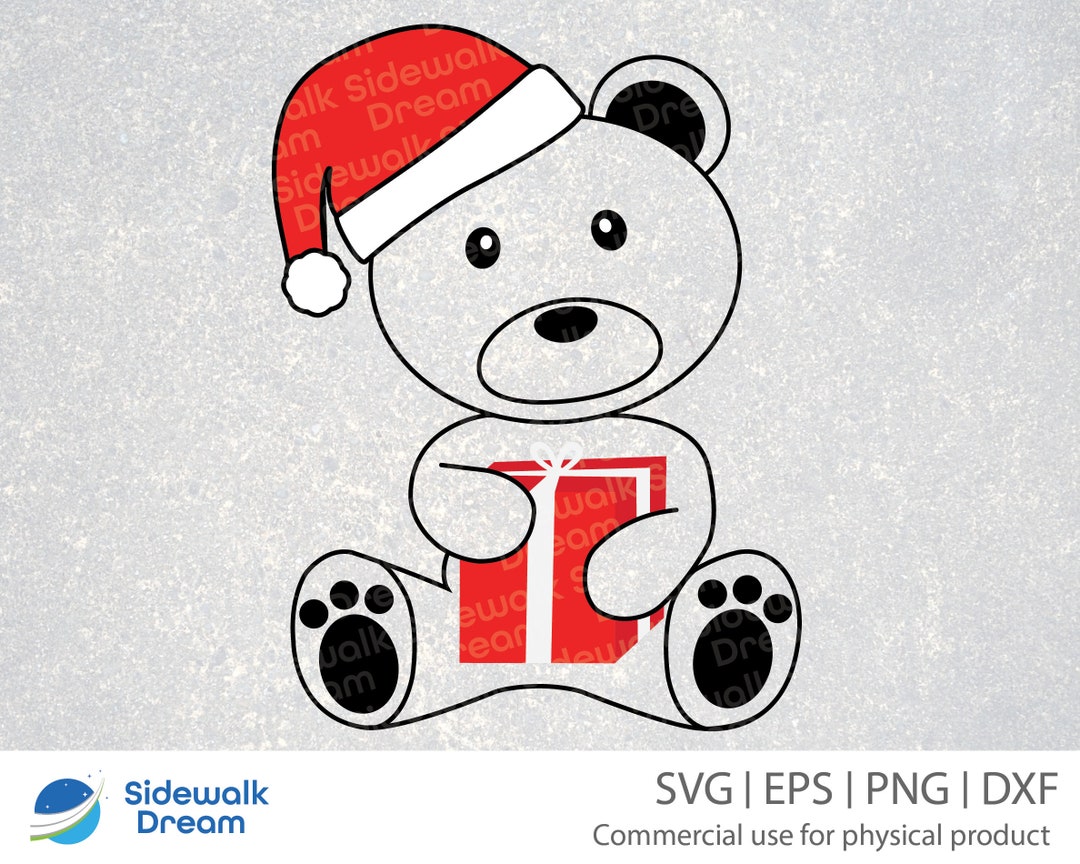 Christmas Teddy Bear Svg Teddy Bear Svg Christmas Baby - Etsy