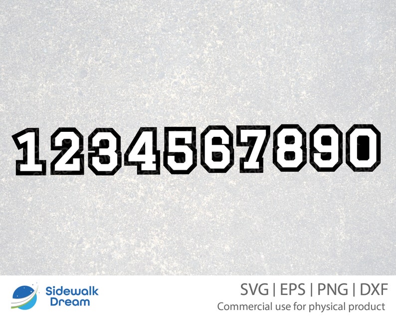 Jersey Numbers Svg Sports Numbers Svg Sports Svg Sports - Etsy