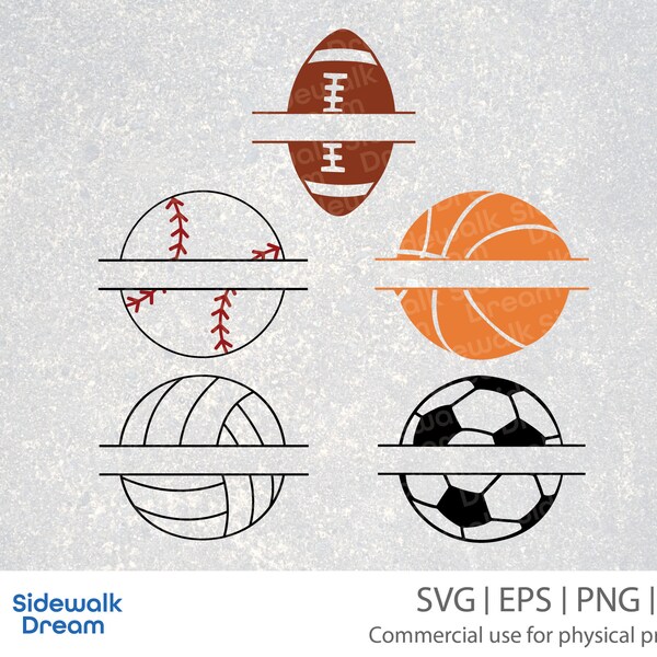 Sports Monograms Svg - Etsy