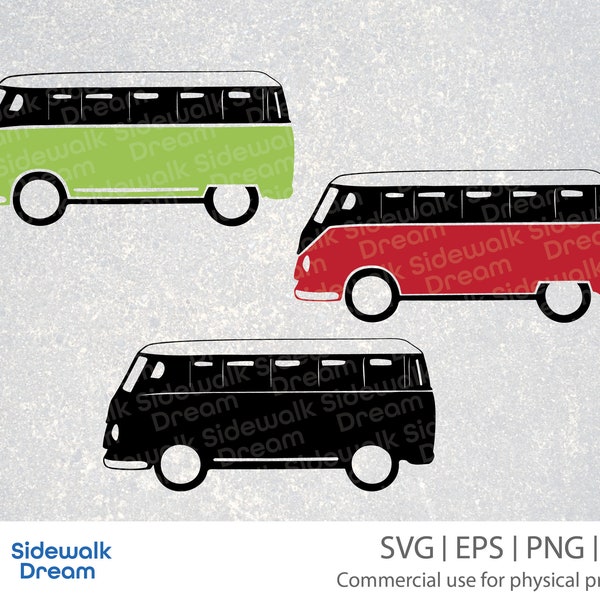 Hippie Van Svg - Etsy