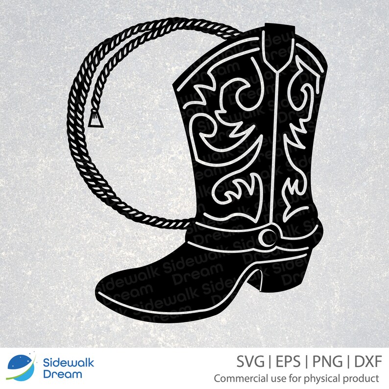 Cowboy Bundle Svg Cowboy Boot and Lasso Cowboy Western - Etsy