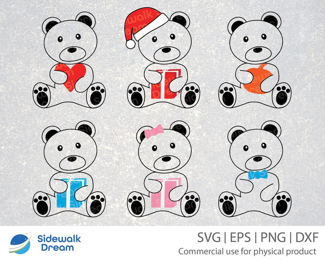 Teddy Bear Svg Bundle Teddy Bear Svg Christmas Teddy Bear - Etsy