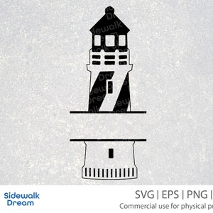 Lighthouse Monogram Bundle Lighthouse Monogram Lighthouse Monogram SVG ...