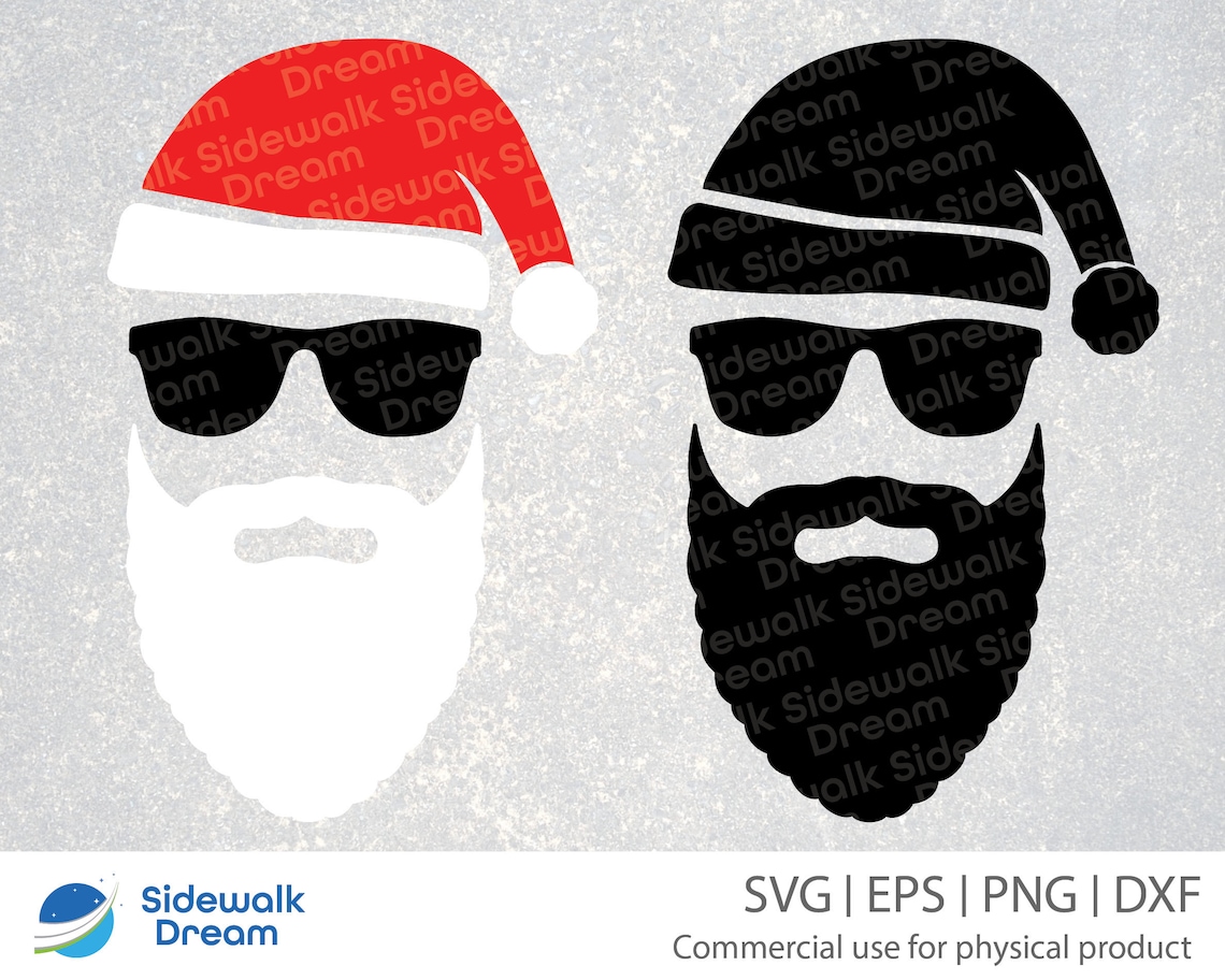 Santa Beard Svg Santa Svg Christmas Svg Santa Face Svg | Etsy