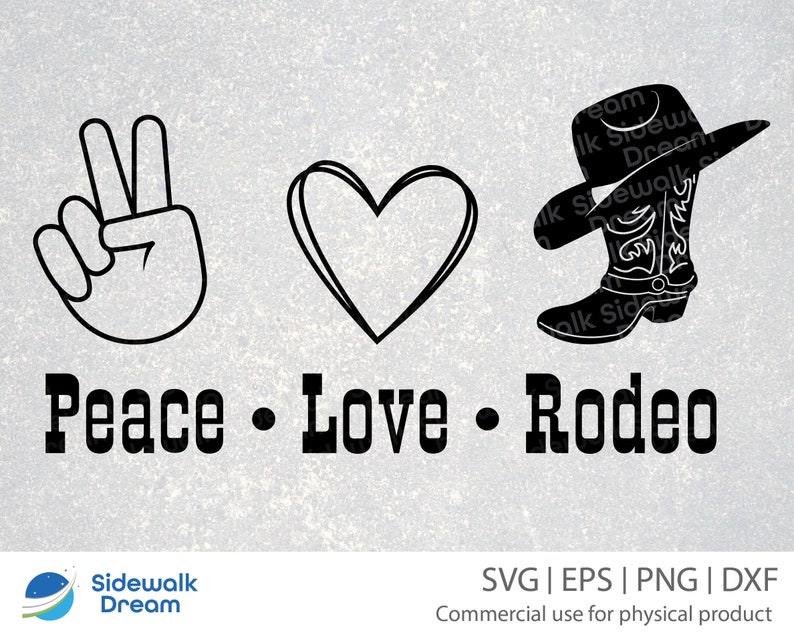 Peace Love Rodeo Svg Rodeo Svg Cowboy Svg Cowboy Rodeo - Etsy
