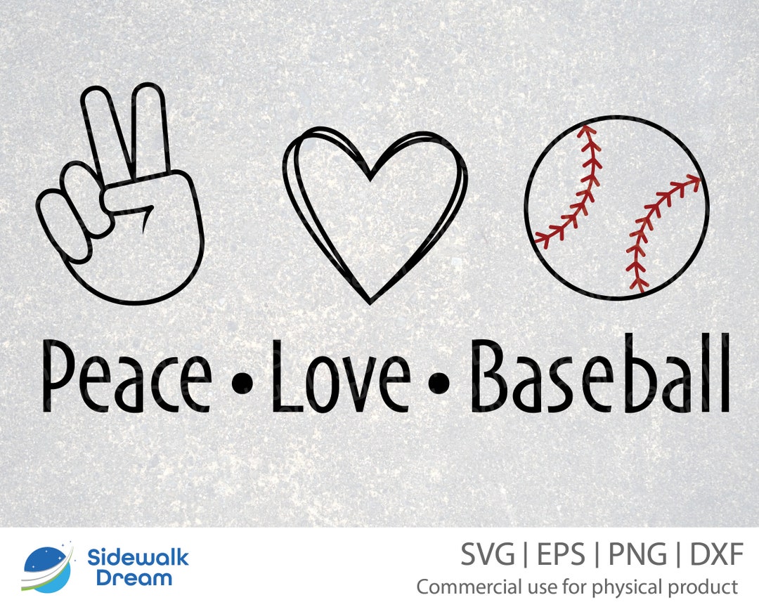 Peace Love Baseball Svg Peace Svg Love Svg Baseball Svg Baseball Quote ...