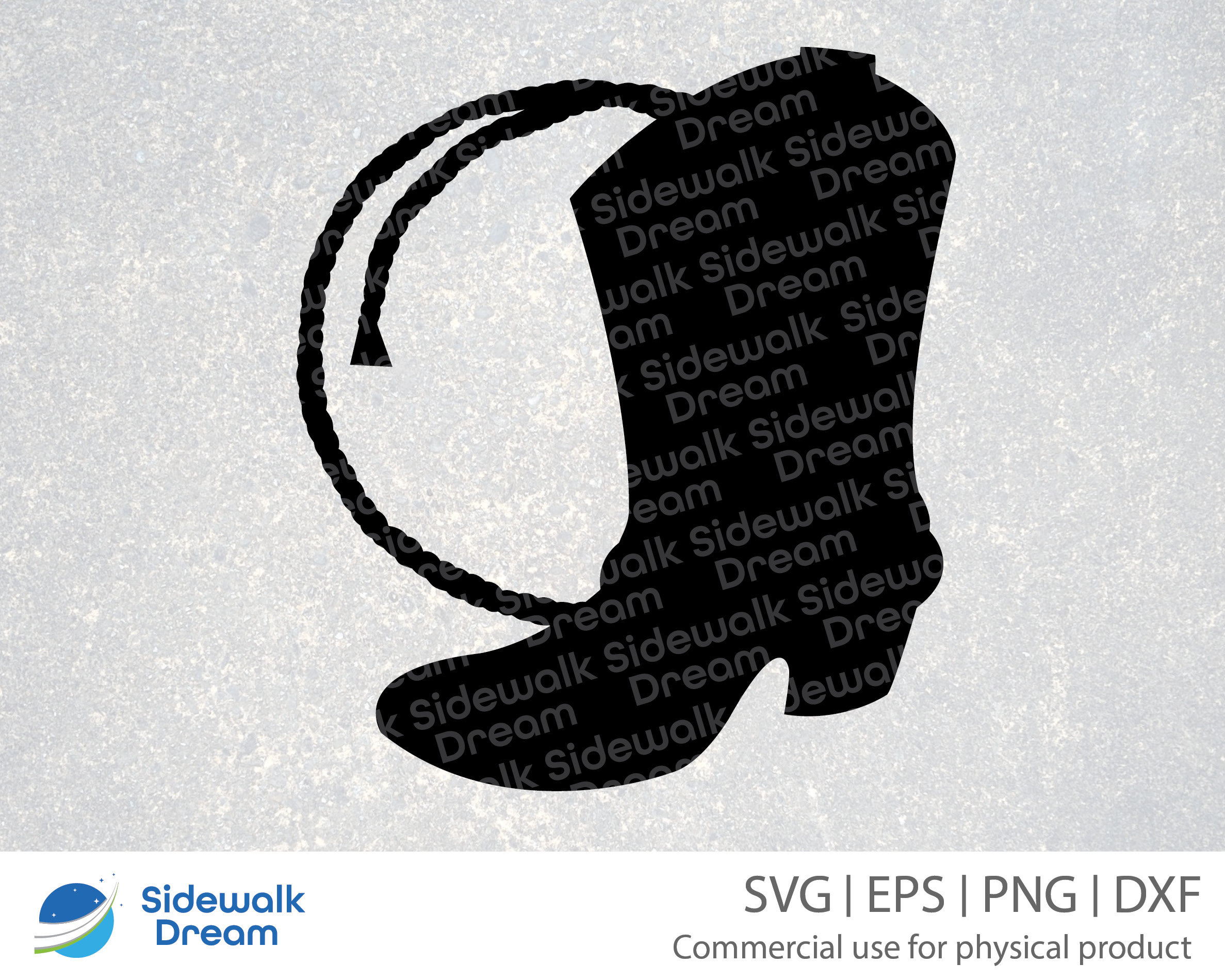 Cowboy Boot Cowboy Boot and Lasso Cowboy Boot Svg Boot | Etsy