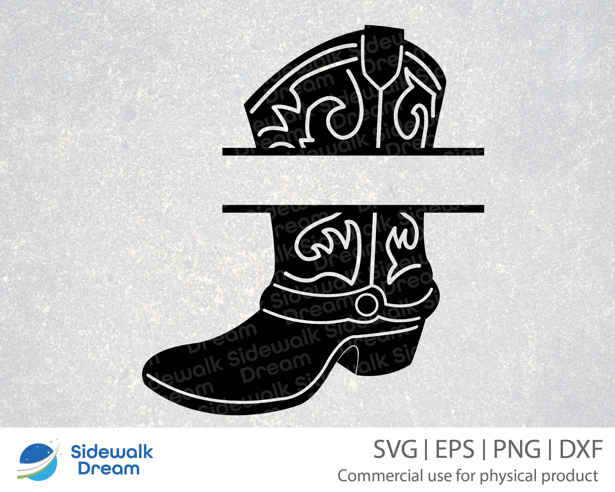 Cowboy Boot Monogram Bundle Svg Cowboy Boot Monogram Svg - Etsy