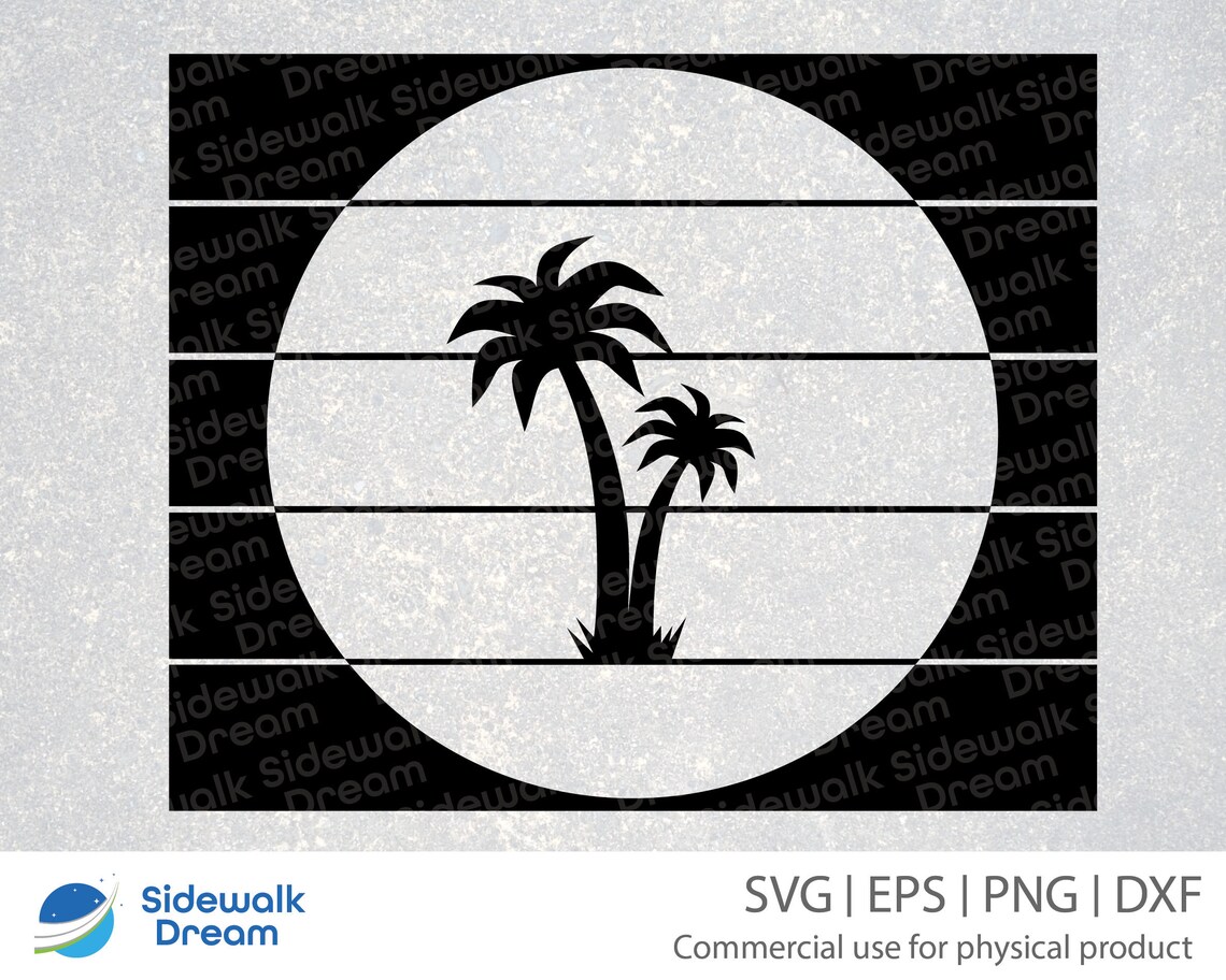 Palm Tree Svg Beach Svg Palm Trees Svg Sunset Svg - Etsy