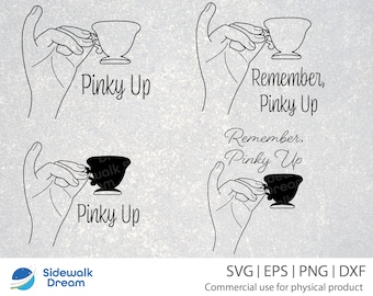 Teacup Pinky Svg - Etsy Australia