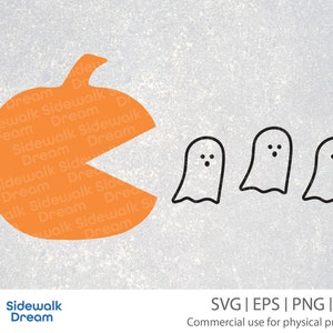 Pumpkin Pacman Svg Halloween Shirt halloween Svg Halloween Pacman Svg ...
