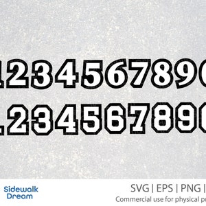 Jersey Numbers Svg Sports Numbers Svg Sports Svg Sports - Etsy