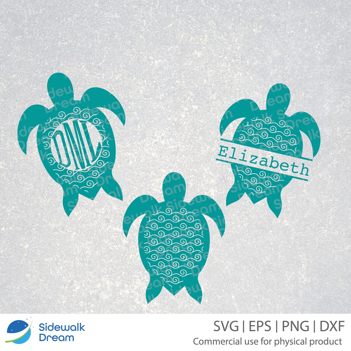 Turtle Bundle Svg Turtle Svg Bundle Turtle Monogram Svg - Etsy