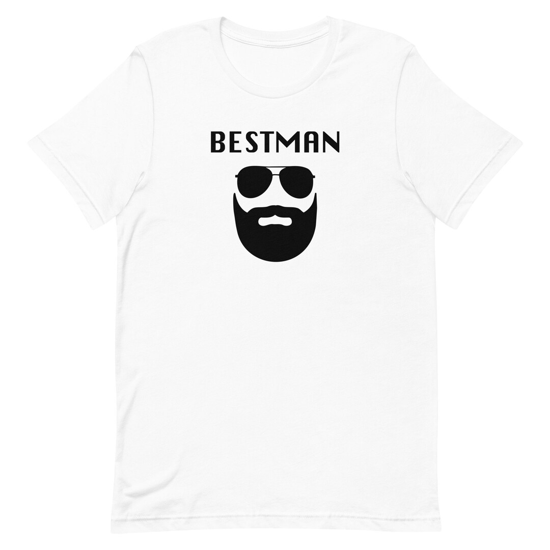 Best Man Shirt Groomsman Shirt Wedding Shirt Best Man Tee Beard Shirt ...