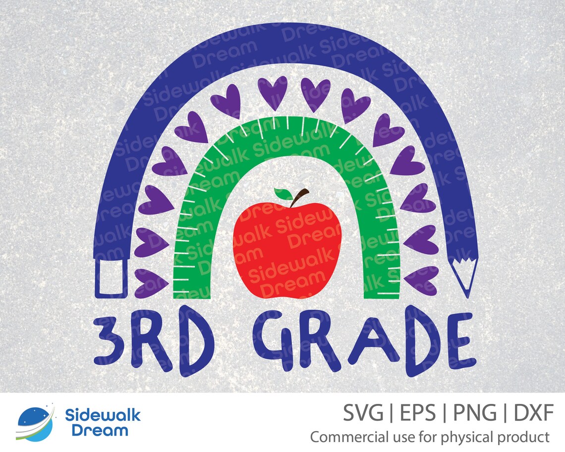 School Rainbow Svg Back to School Svg First Day of School - Etsy