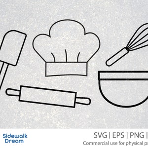 Cooking Bundle Svg Baking Clipart Svg kitchen Utensils Svg Baking Svg ...