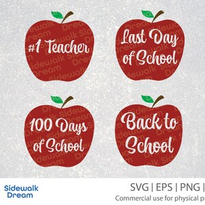 School Apple Svg Apple Bundle Svg School Bundle Svg - Etsy