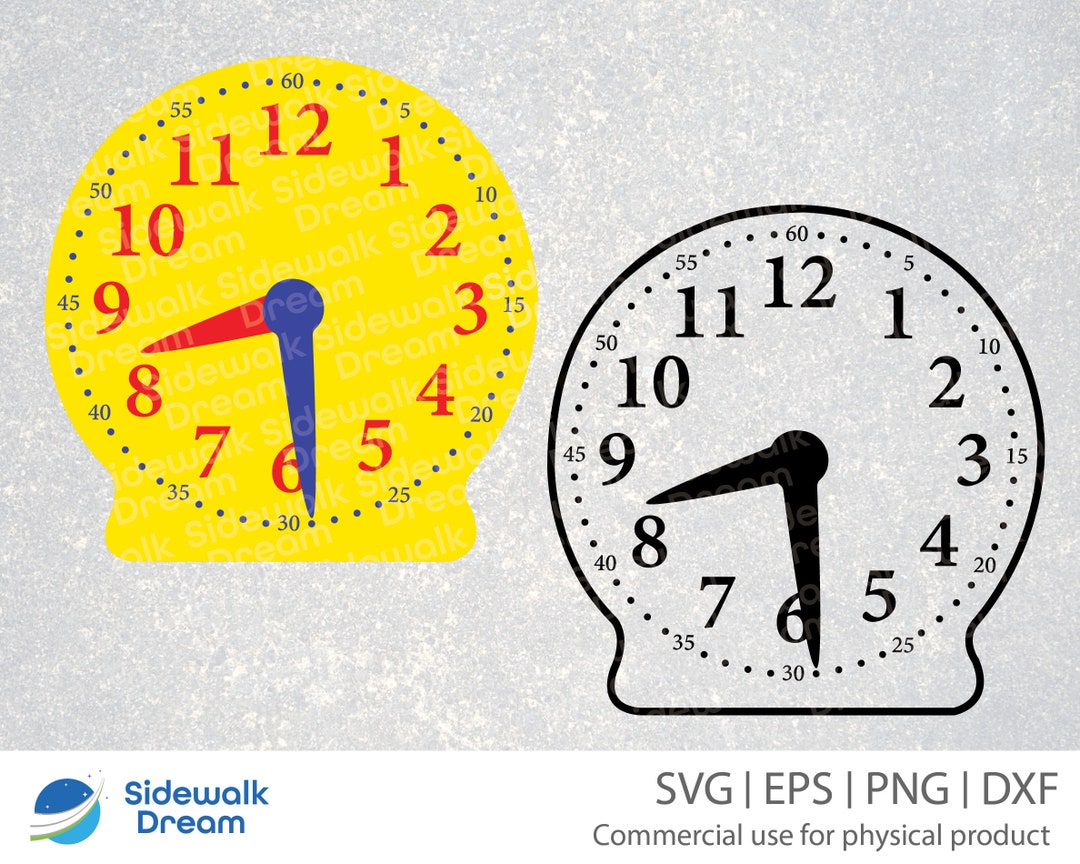 School Analog Clock Svg School Clock Svg School Svg Back to School Svg ...