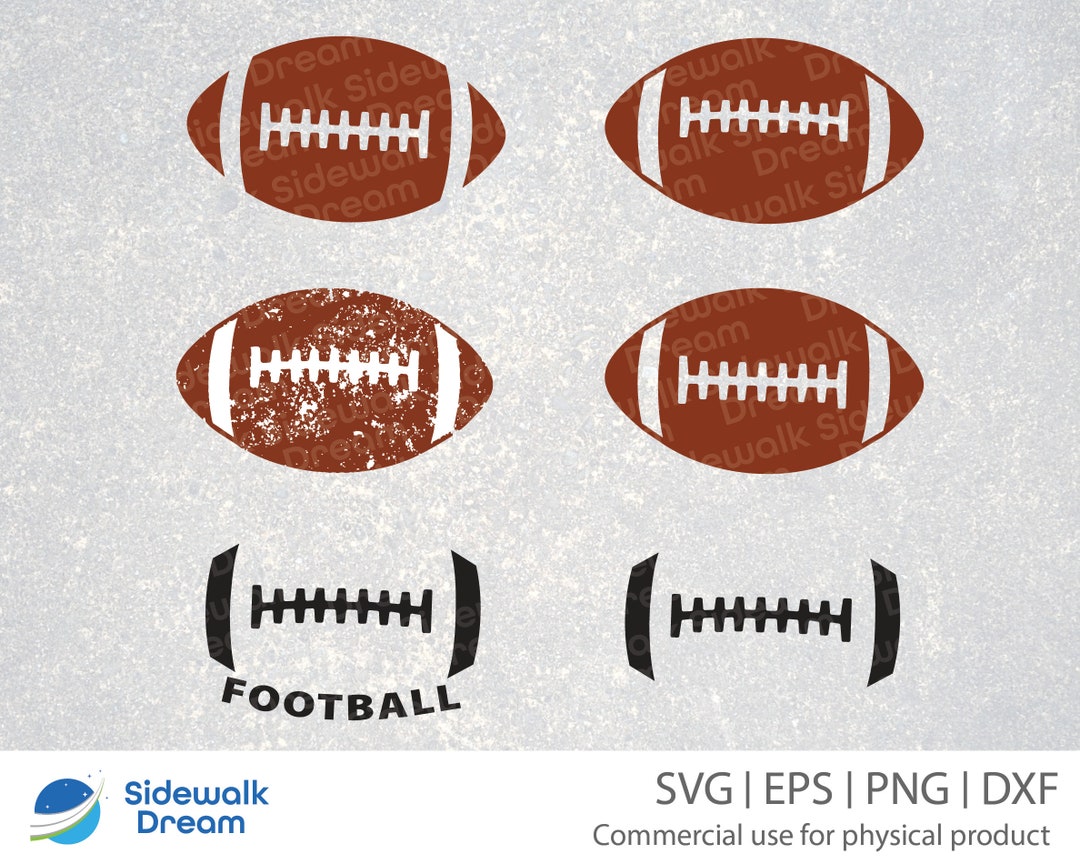 Football Svg Football Bundle Svg Football Silhouette Football PNG ...