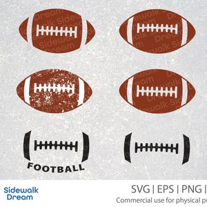 Football Svg Football Bundle Svg Football Silhouette Football PNG ...