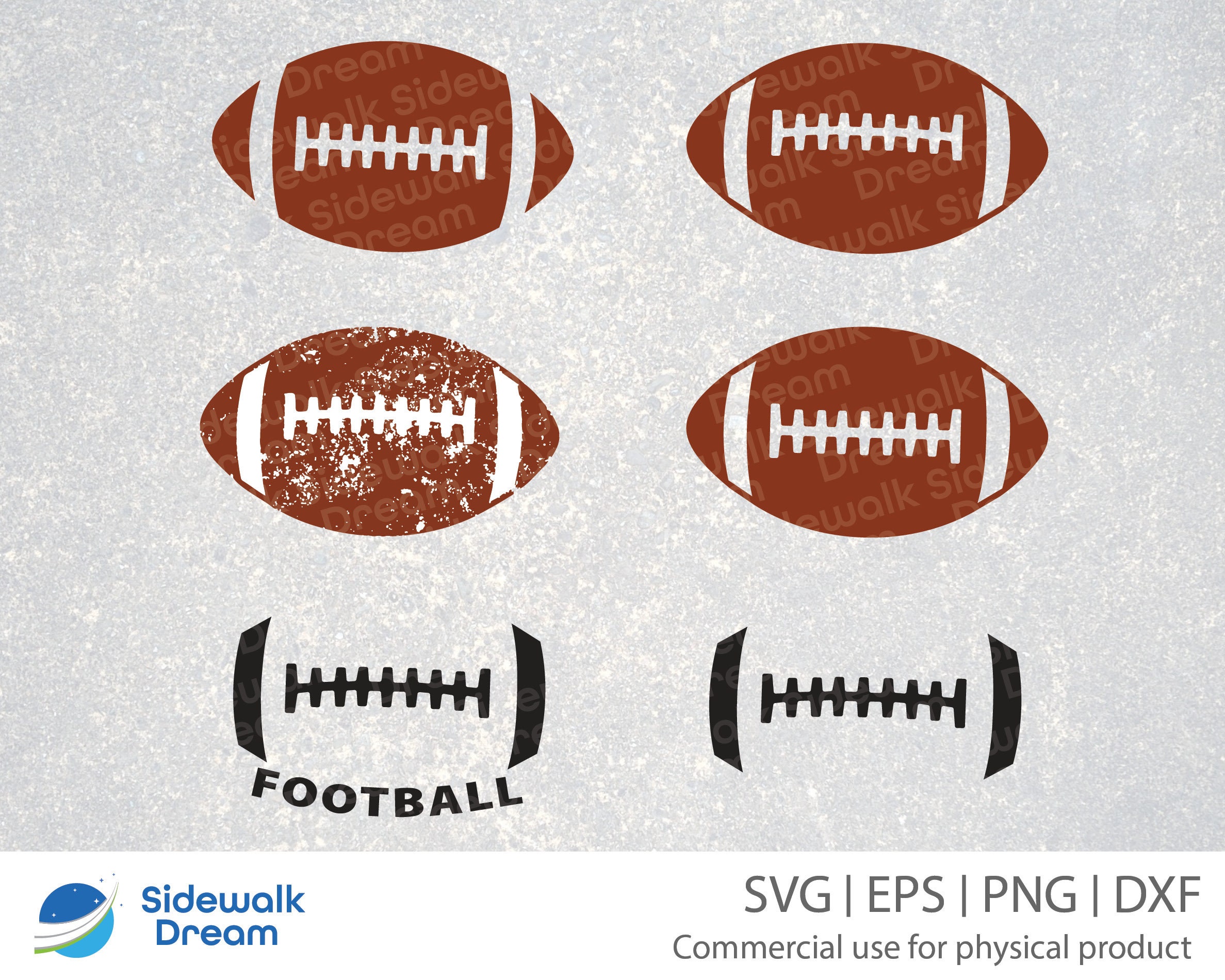 Football Svg Football Bundle Svg Football Silhouette - Etsy