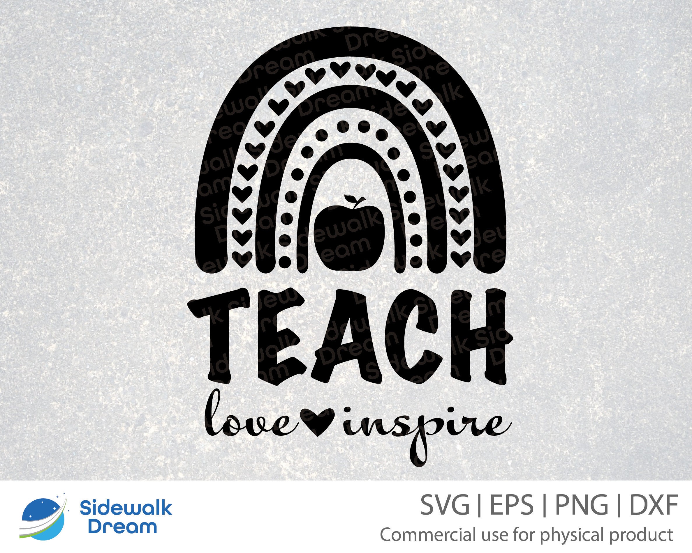 Teach Love Inspire Svg Teach Svg Teach Love Inspire Shirt - Etsy