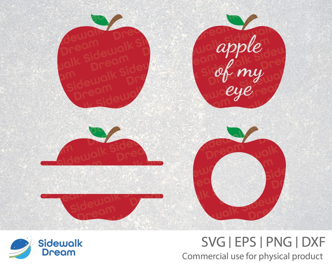 Apple Svg Apple Monogram Svg Apple of My Eye Svg Teacher Apple Svg ...