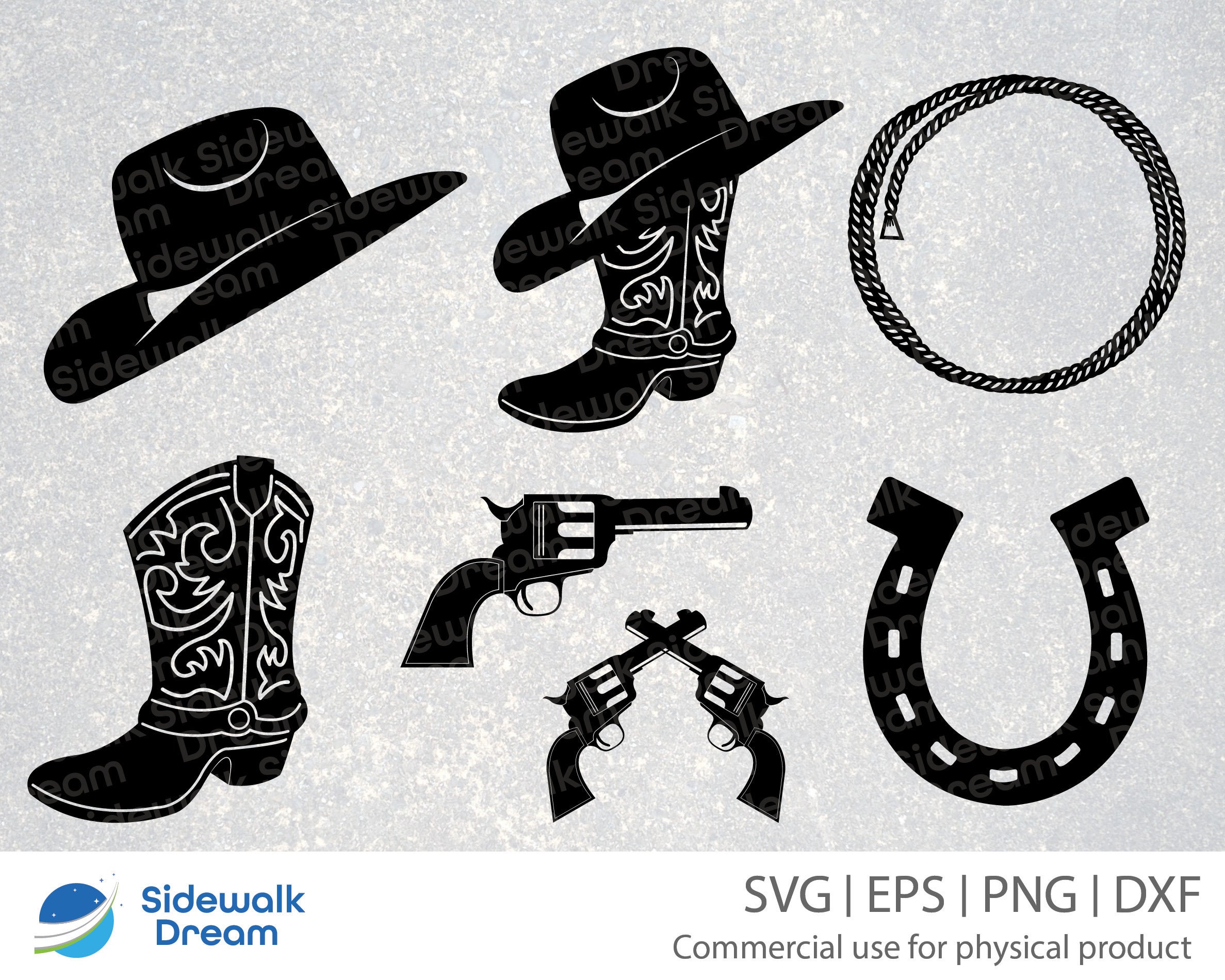 Cowboy Bundle Svg Cowboy Boot Svg Cowboy Hat Svg Lasso - Etsy