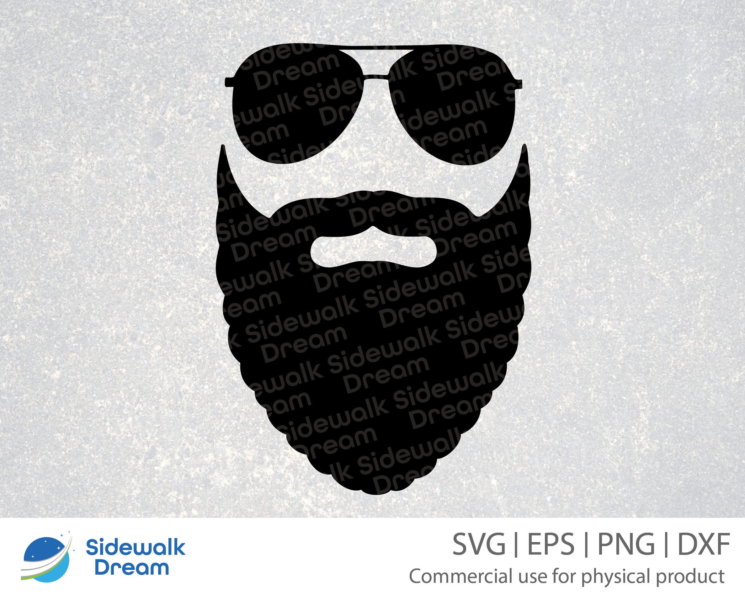 Beard Svg Beard and Glasses Svg Hipster Beard Svg | Etsy