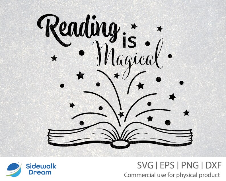Reading is Magical Svg Reading Svg Book Lover Svg Book - Etsy