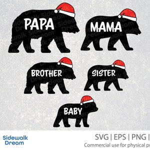 Christmas Family Bear Svg Christmas Family Bear Svg Bundle Christmas ...