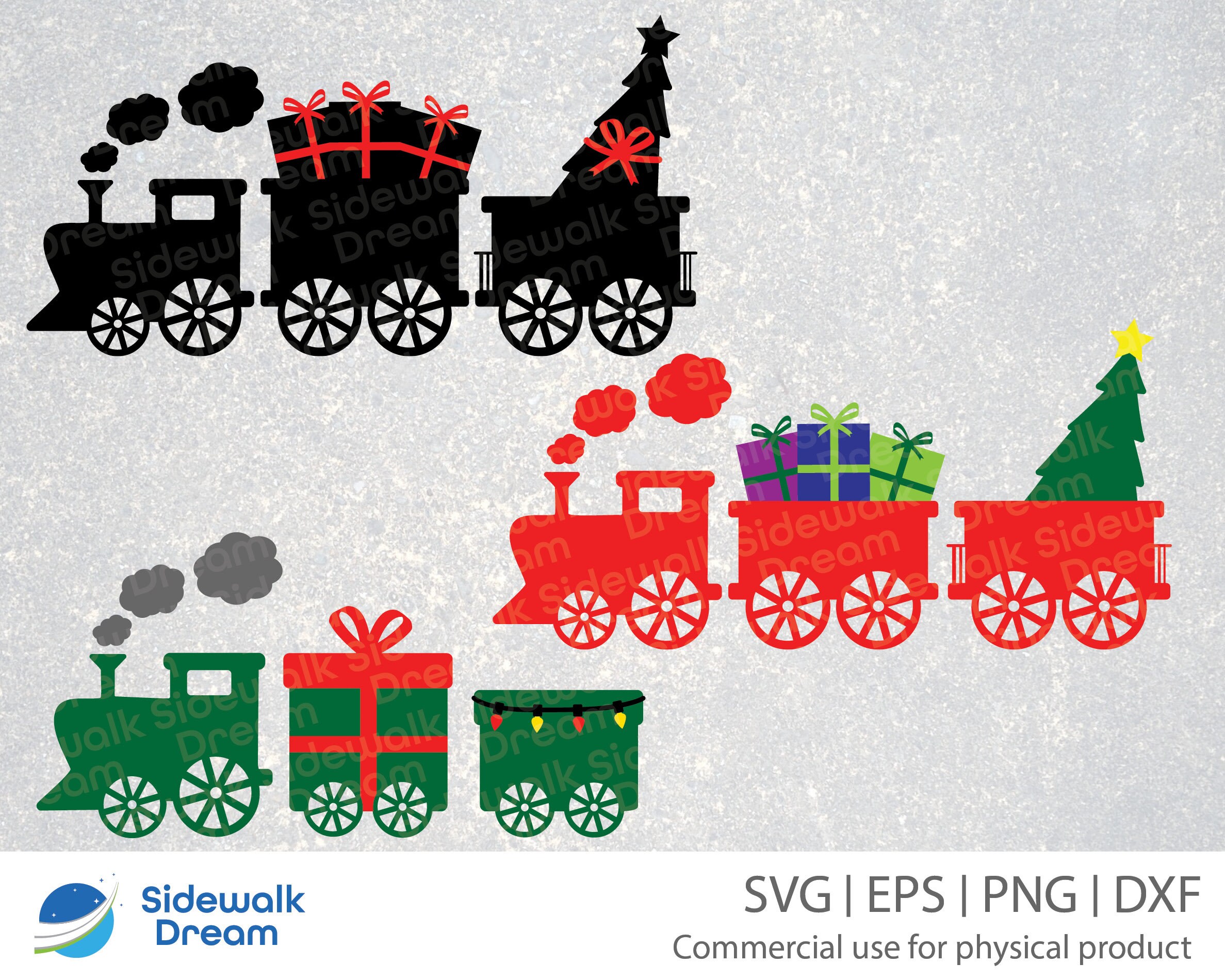 Train Set Bundle Svg Christmas Train Svg Santa Train Svg - Etsy Canada