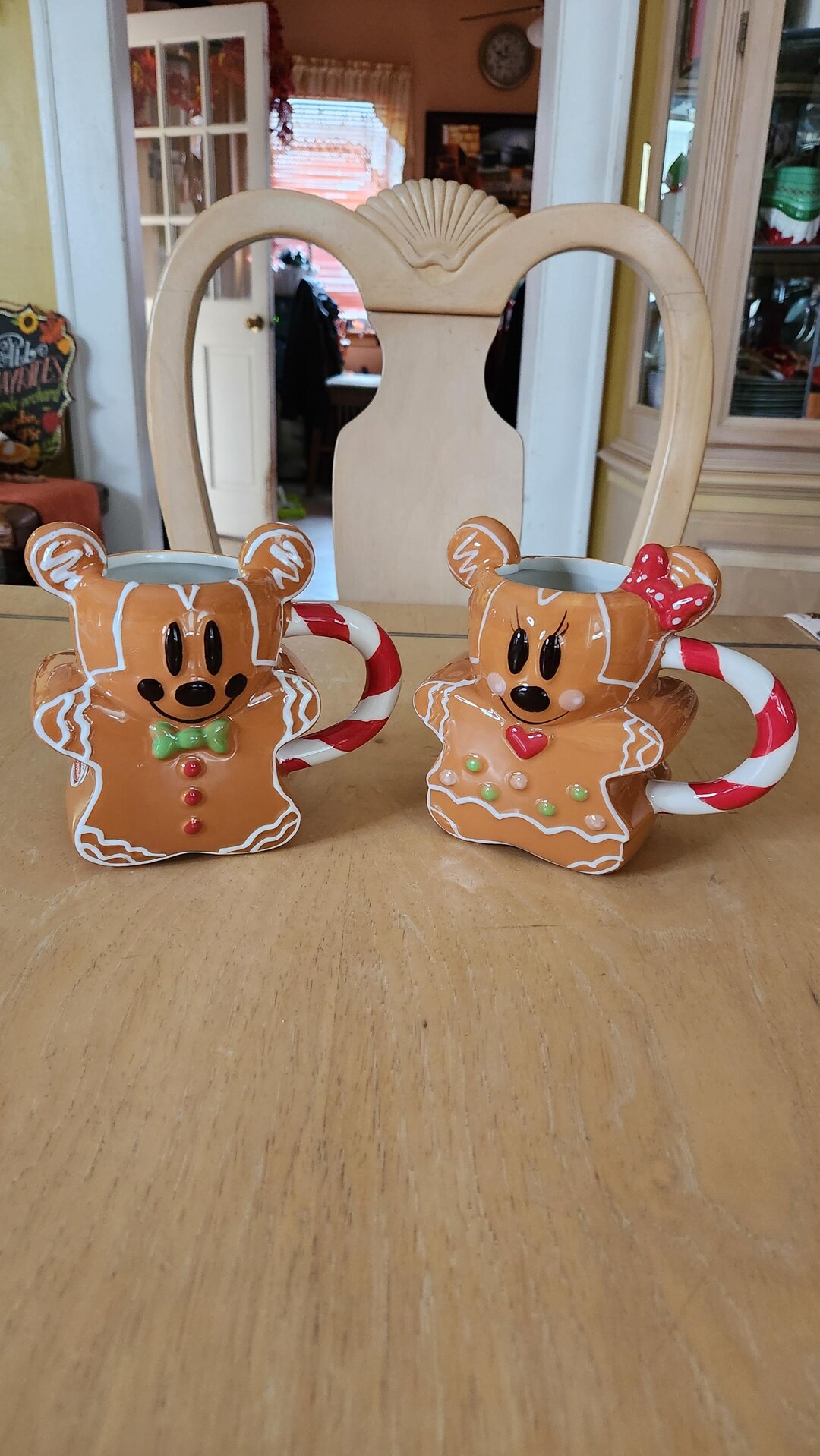 Mickey and Minnie Mouse Christmas Gingerbread Mugs - Etsy
