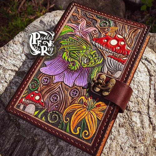 Hand Tooled Leather Journal / Notebook Cover - Etsy