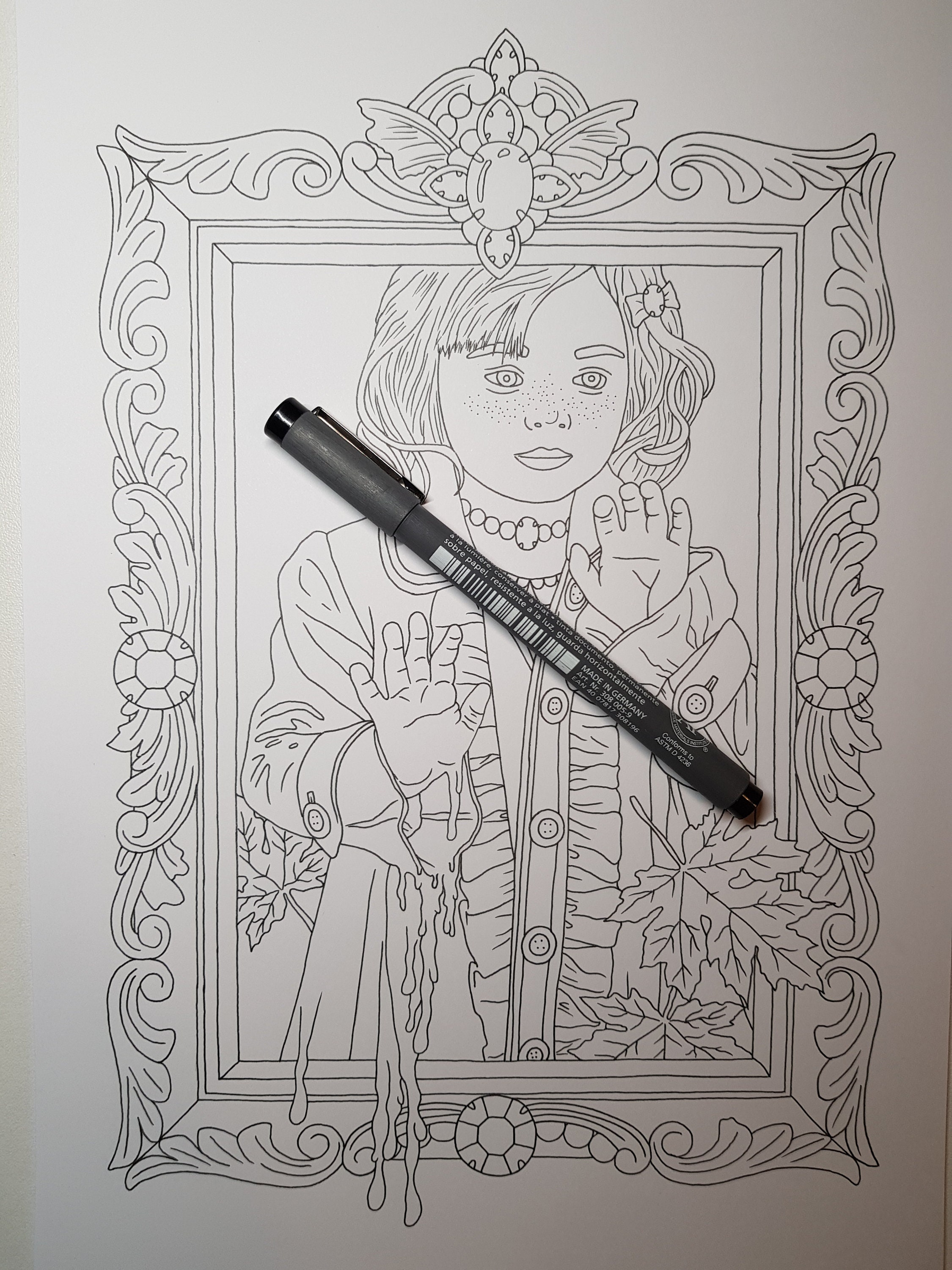 PDF Coloring Page, Magic Portrait - Etsy