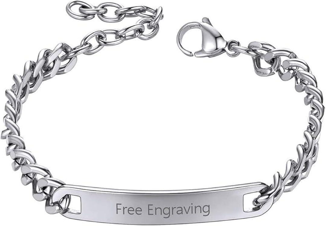 Personalized Motto Engrave Bracelet Chain for Couple Long Distance ...