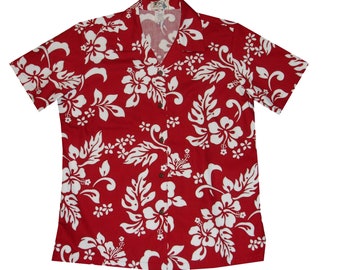 Red Hawaiian Shirt - Etsy