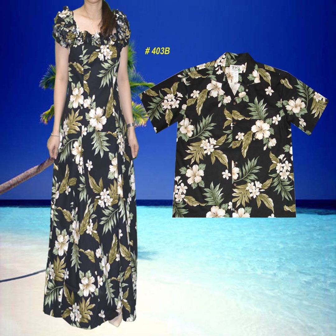 Handmade Hawaiian Aloha Shirt/dress Sets With Hibiscus Design, Ideal ...