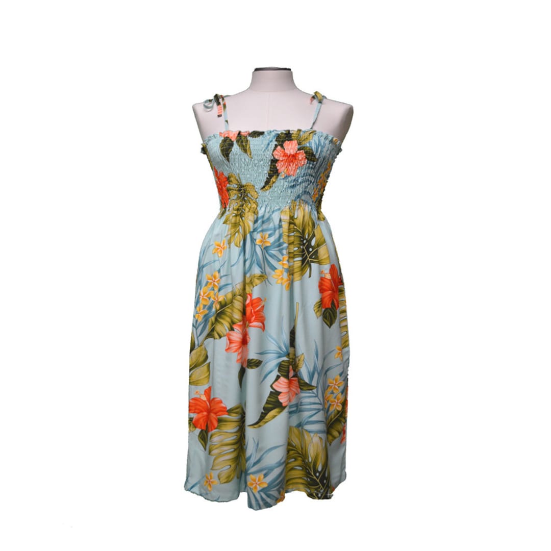 Makakilo Hibiscus & Orchid Hawaiian Dress Handmade in Hawaii, USA ...