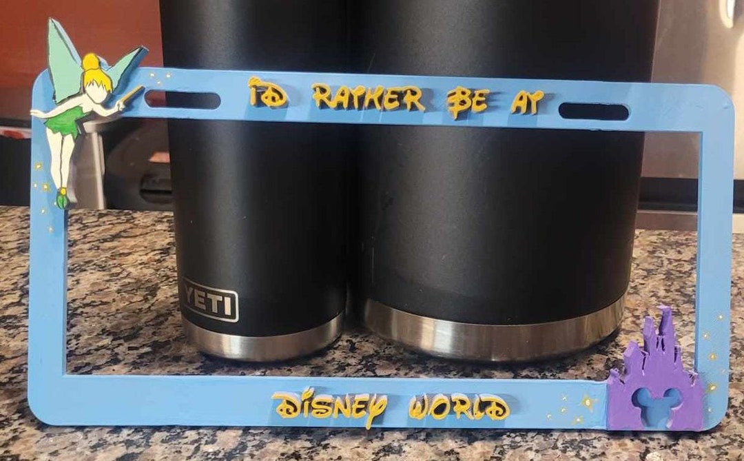 Hand Painted "i'd Rather Be at Disney" License Plate Frame - Etsy