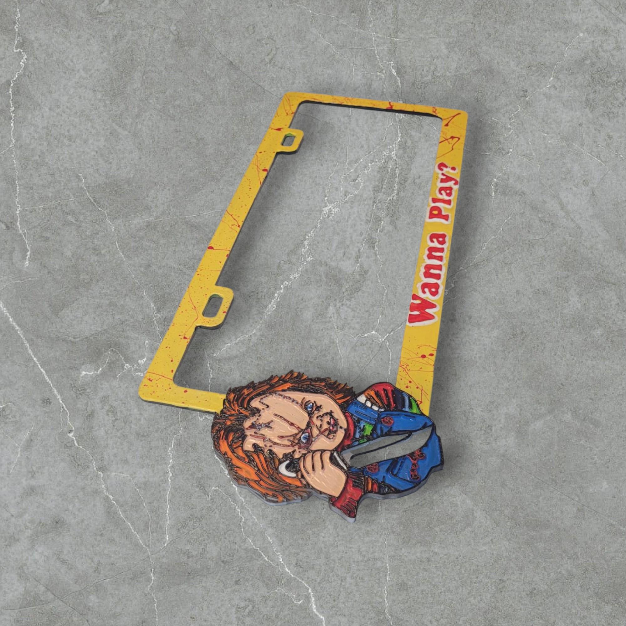 Hand Painted Chucky License Plate Frame - Etsy