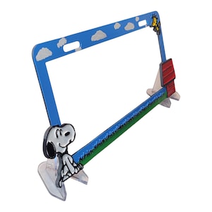 Hand Painted Snoopy Novelty License Plate Frame - Etsy