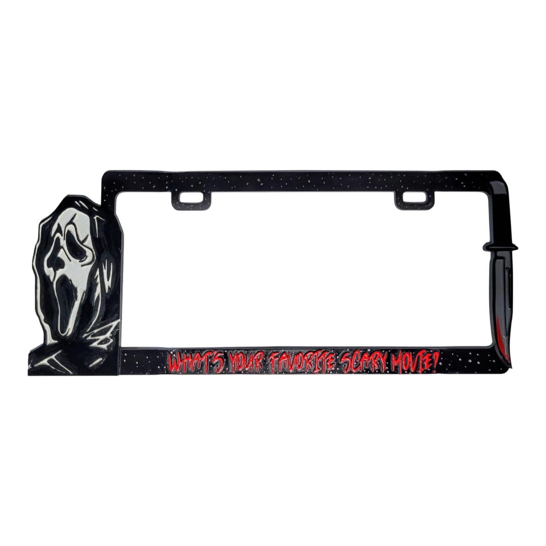 Hand Painted Ghostface Novelty License Plate Frame - Etsy