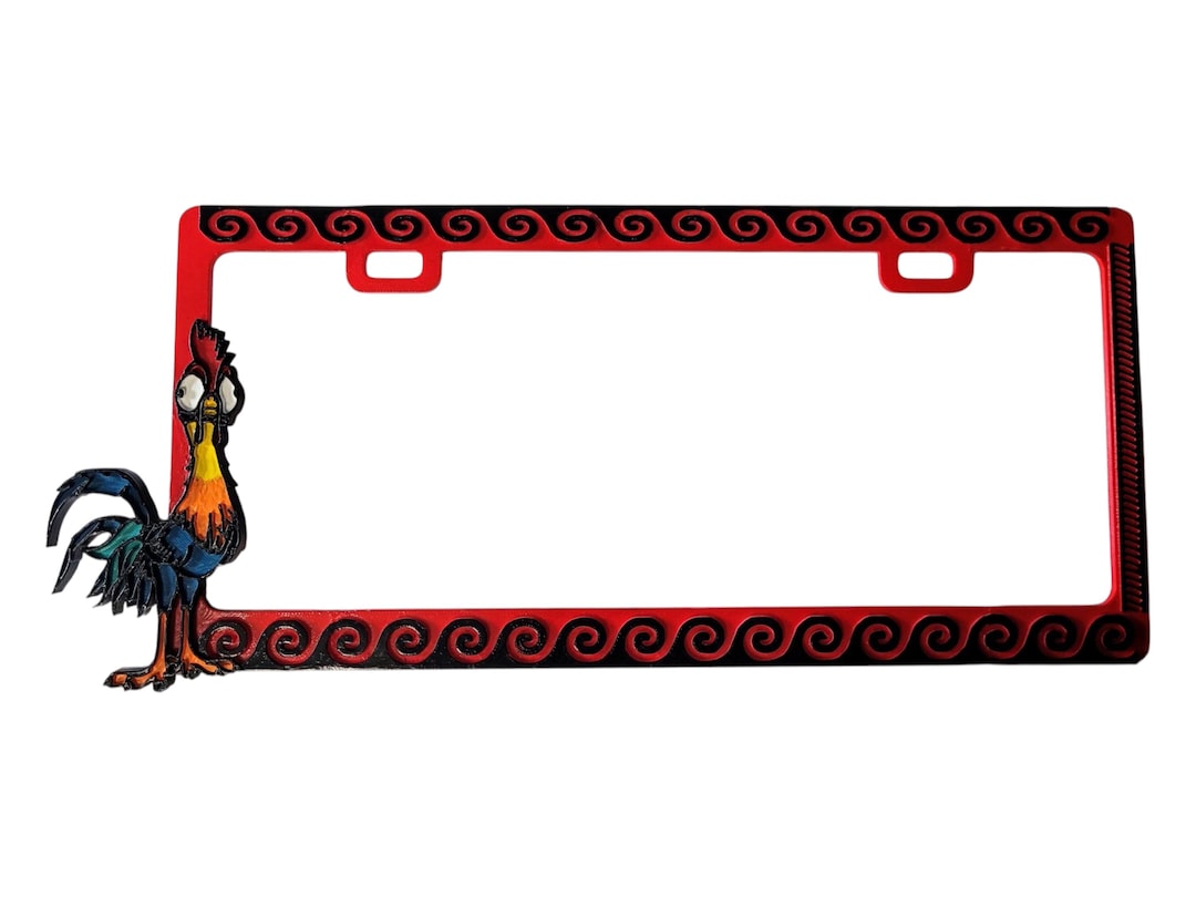 Hand Painted Hei Hei Novelty License Plate Frame - Etsy