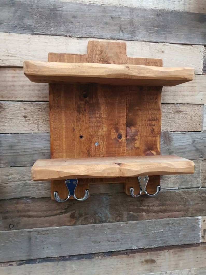 3 Pane (RH) Hot Tub Robe Hanger With Shelves Hand-made Wooden Robe ...